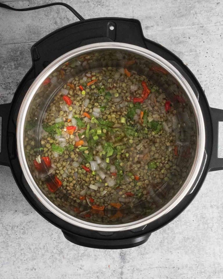 Instant Pot Green Lentils - Nashi Food!